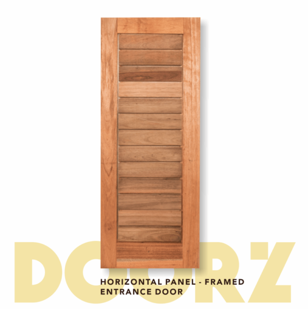 Horizontal Panel Solid Meranti Entrance Door - The Doorz Shop
