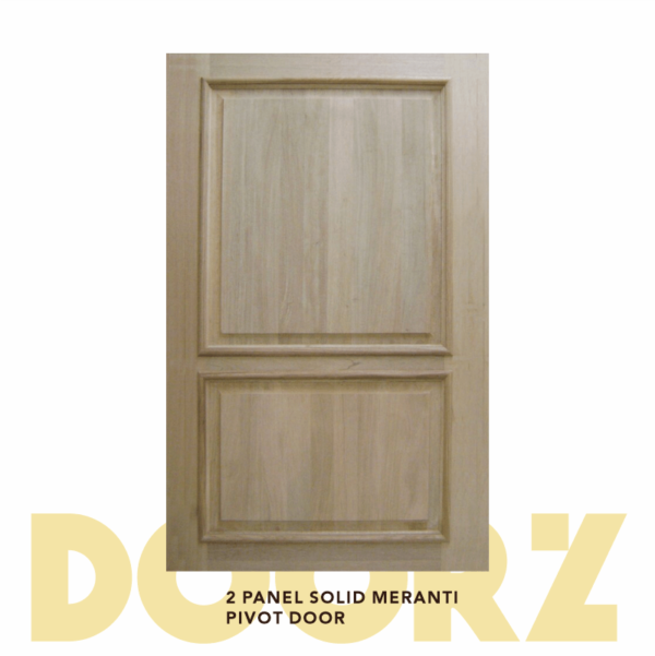 2 Panel Solid Meranti Pivot Door - The Doorz Shop